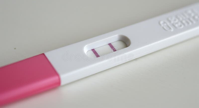 Positive Pregnancy Test Result Shows Two Lines Indicating Pregnancy ...