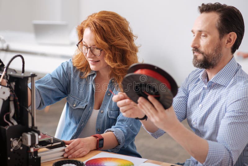 Positive Professional Designers Working in Team Stock Photo - Image of ...