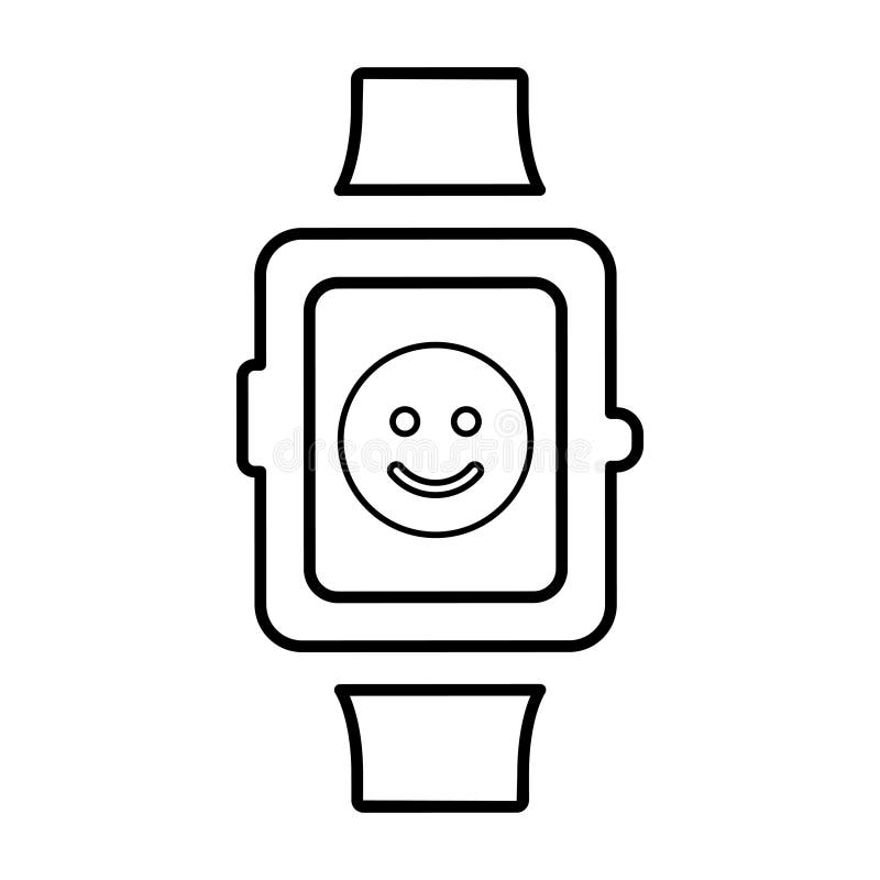 Positive Reaction Smart Watch Icon Stock Vector - Illustration of ...
