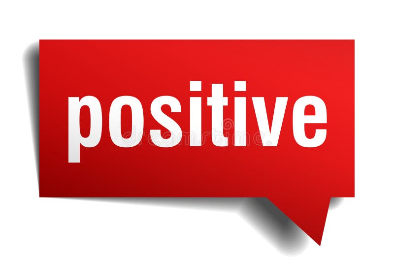 Positive Red 3d Speech Bubble Stock Vector - Illustration of sign ...