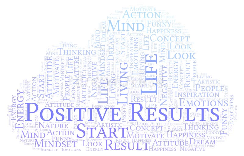 Positive Results Word Cloud, Made with Text only. Stock Illustration ...