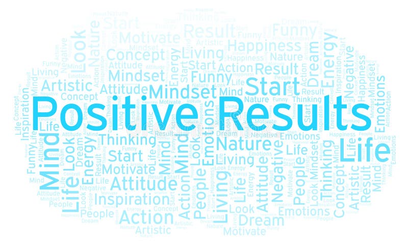 Positive Results Word Cloud, Made with Text only. Stock Illustration ...