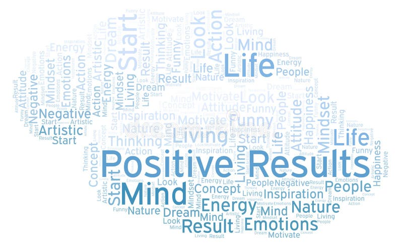 Positive Results Word Cloud, Made with Text only. Stock Illustration ...