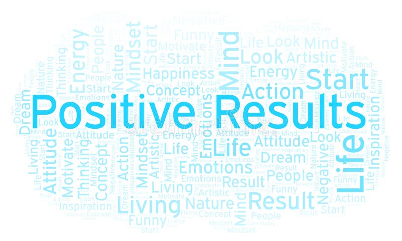 Positive Results Word Cloud, Made with Text only. Stock Illustration ...