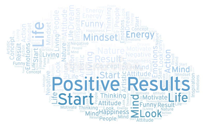Positive Results Word Cloud, Made with Text only. Stock Illustration ...