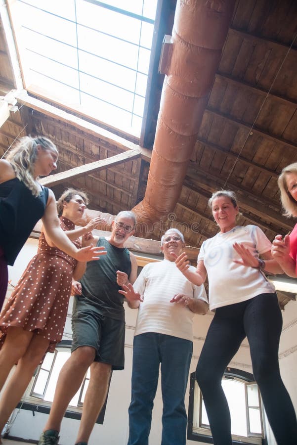 Group in semicircle stock image. Image of adult, green - 11009297