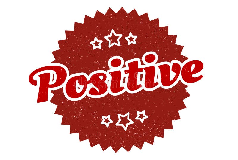 Positive Sign. Positive Vintage Retro Label Stock Vector - Illustration ...