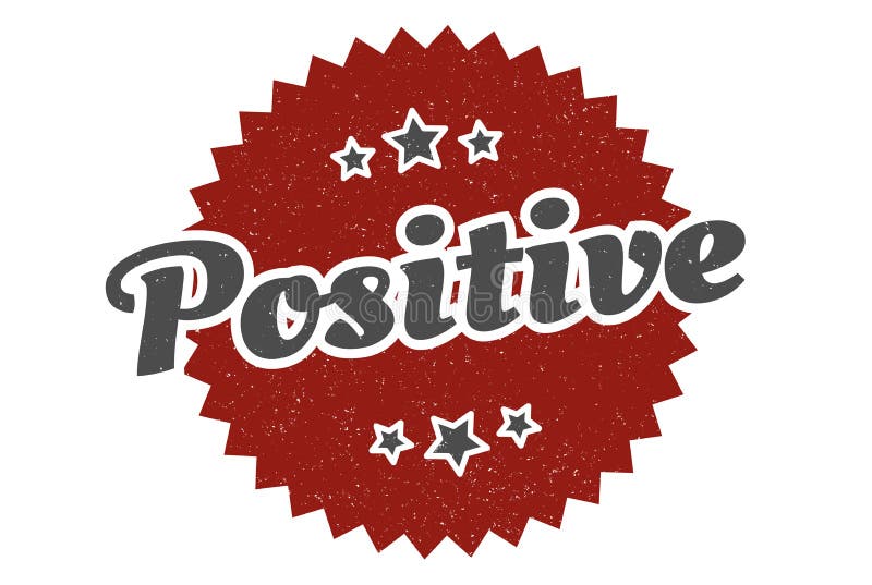 Positive Sign. Positive Vintage Retro Label Stock Vector - Illustration ...