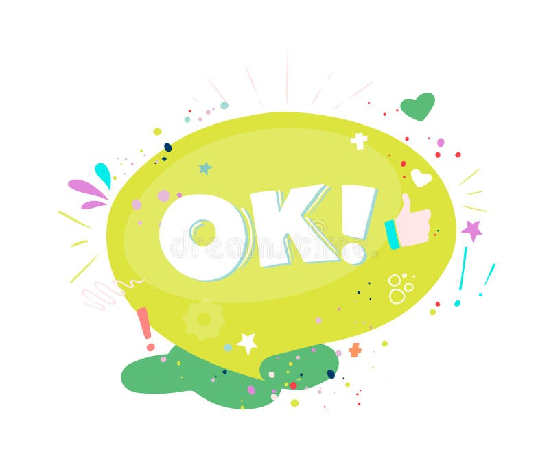 Cartoon Ok Symbol Speech Bubble Stock Illustrations – 373 Cartoon Ok ...