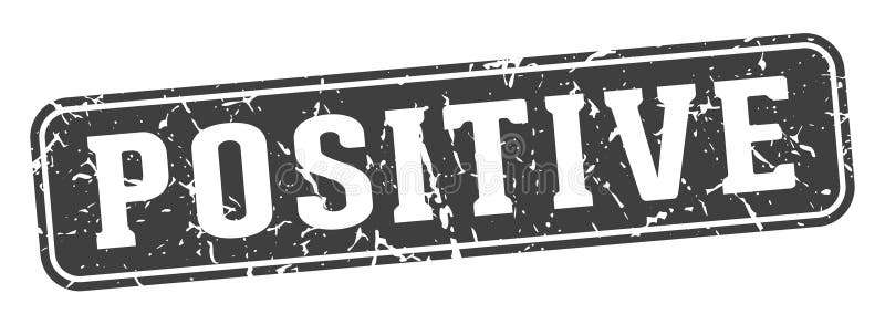 Positive Rectangular Sign. Positive Stamp Stock Illustration ...