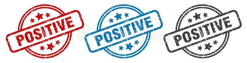 Positive Stamp. Positive Round Isolated Sign Stock Vector ...