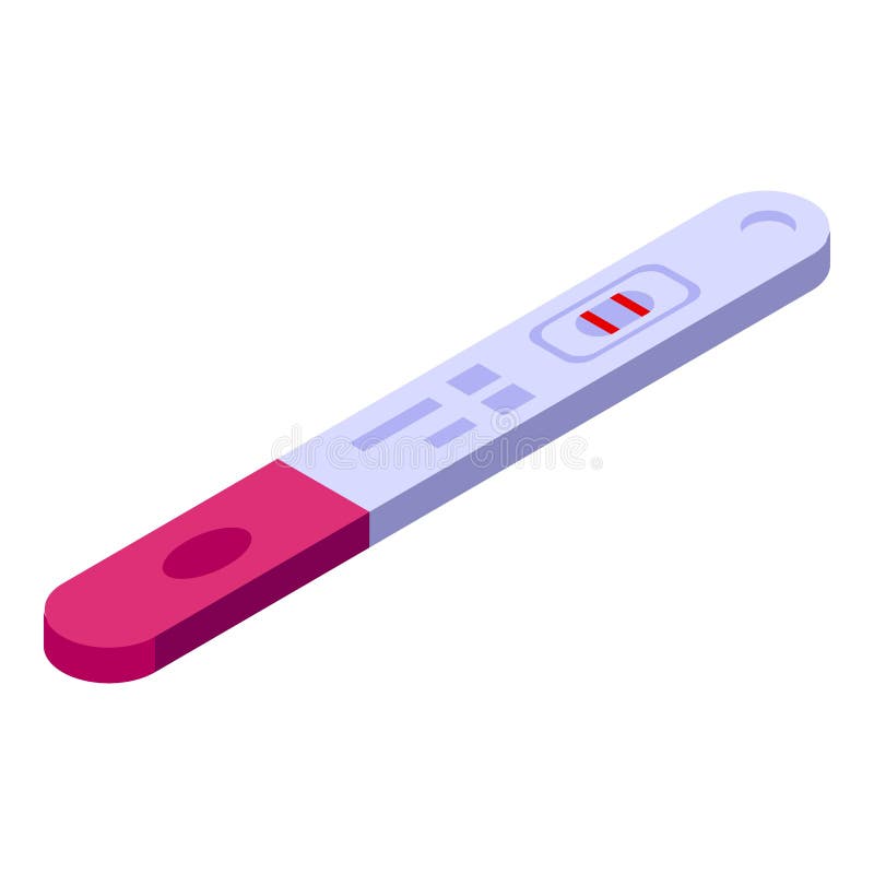 Positive Stick Icon Isometric Vector. Pregnant Test Stock Vector ...