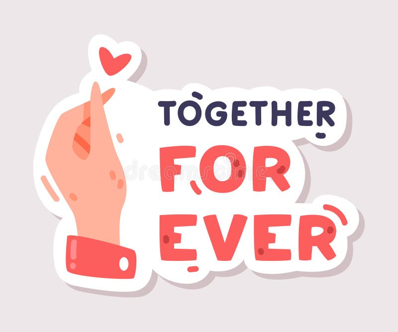 Positive Sticker Design with Hand and Saying Vector Illustration Stock ...