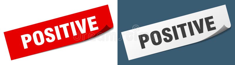 Positive Sticker. Positive Sign Set Stock Vector - Illustration of ...