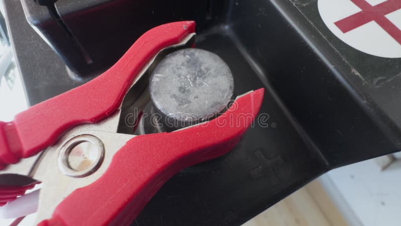 Positive Terminal is Connected To Car Battery. Stock Video - Video of ...