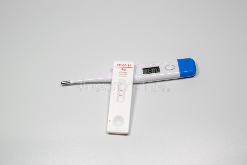 Positive Test for Coronavirus Symptoms of the Virus on the Thermometer ...