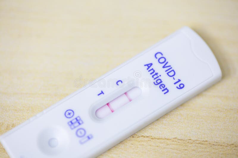 Positive Test Result on Home Test Kit. Corona or Covid-19 Rapid Tests ...