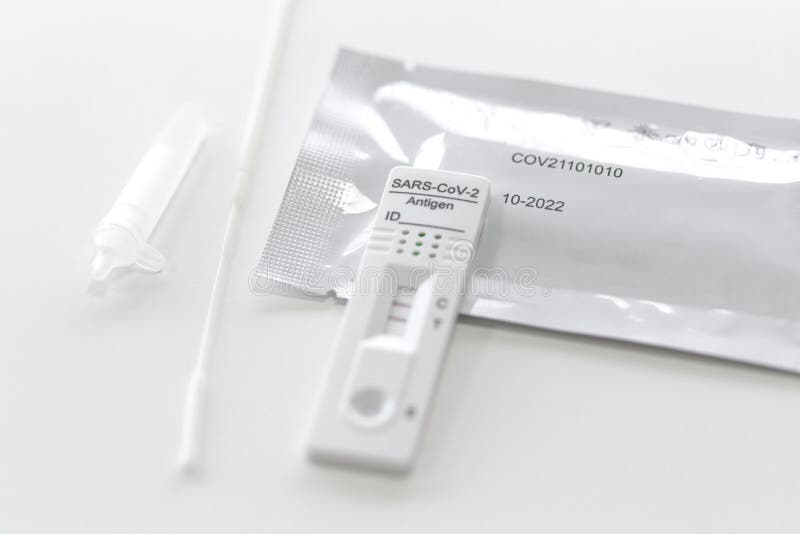 Positive Test Result by Using Rapid Test Device for COVID-19 Stock ...