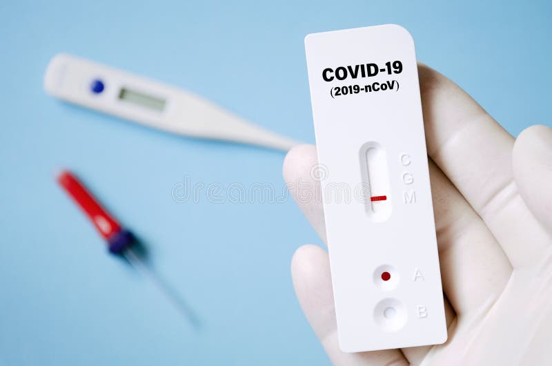 Positive Test Result by Using Rapid Test for COVID-19, Quick Fast ...