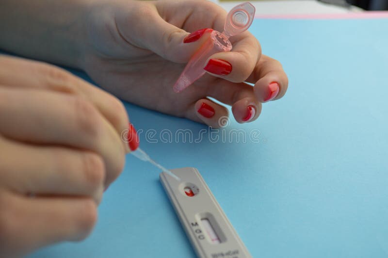 Positive Test Result by Using Rapid Test for COVID-19, Quick Fast ...