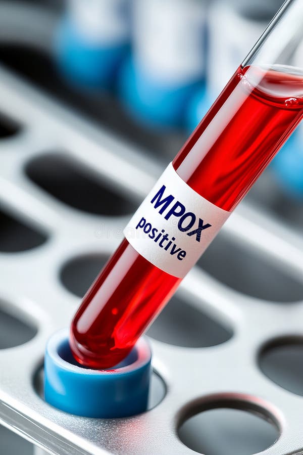 Positive Test Tube for Mpox Virus in Laboratory Setting Stock ...