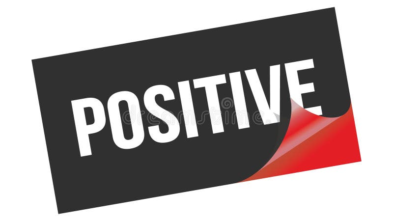 POSITIVE Text on Black Red Sticker Stamp Stock Illustration ...