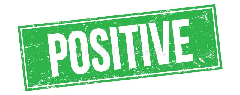 POSITIVE Text on Green Grungy Rectangle Stamp Stock Illustration ...