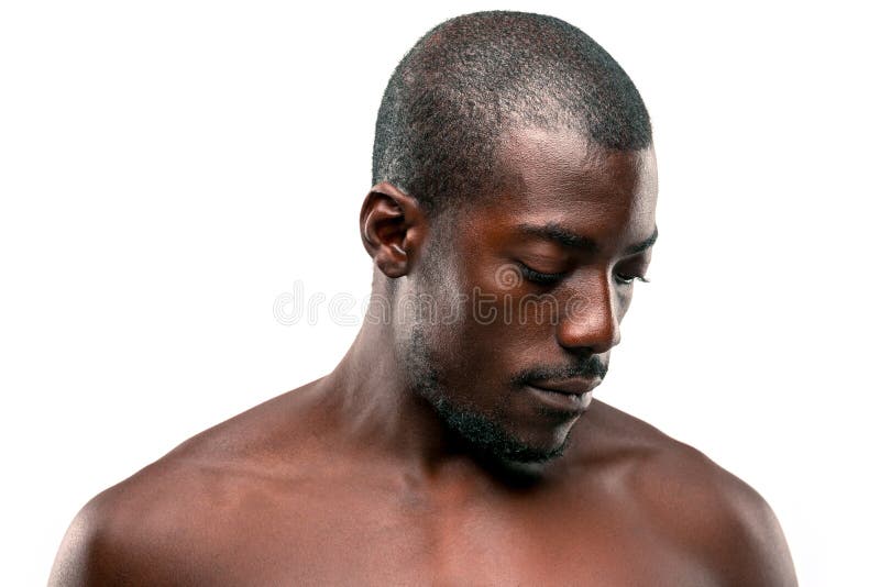 Positive Thinking African-American Man on Brown Background Stock Photo ... Positive Thinking African-American Man on Brown Background Stock Photo ...