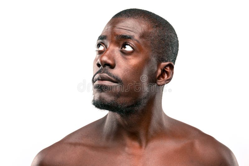 Positive Thinking African-American Man on Brown Background Stock Image ... Positive Thinking African-American Man on Brown Background Stock Image ...
