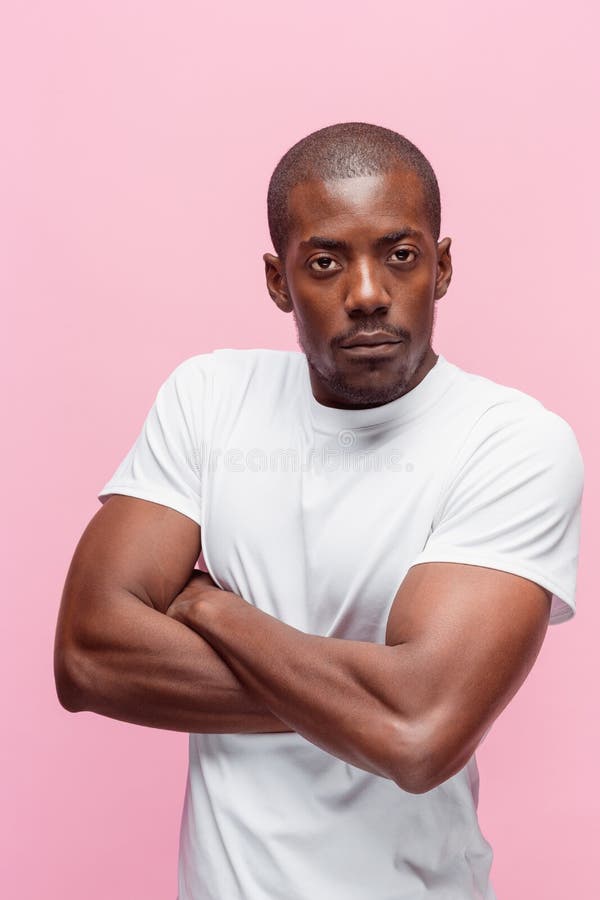 Positive Thinking African-American Man on Brown Background Stock Image ... Positive Thinking African-American Man on Brown Background Stock Image ...