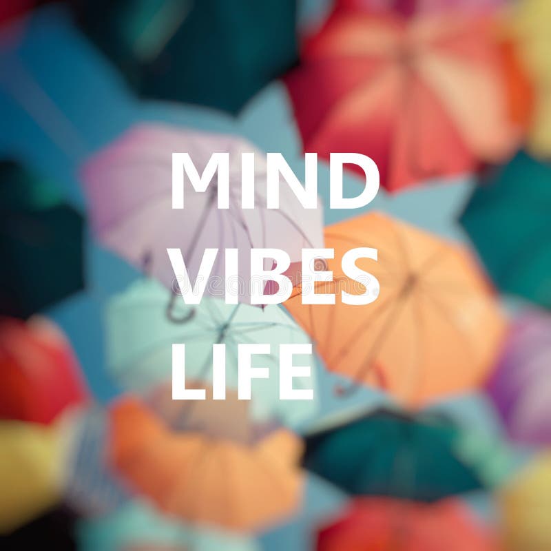 Positive Thinking. Background Colorful Umbrella. Stock Image - Image of ...