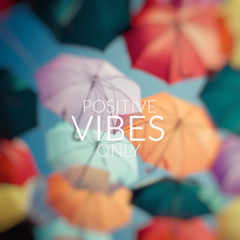 Positive Thinking. Background Colorful Umbrella. Stock Photo - Image of ...