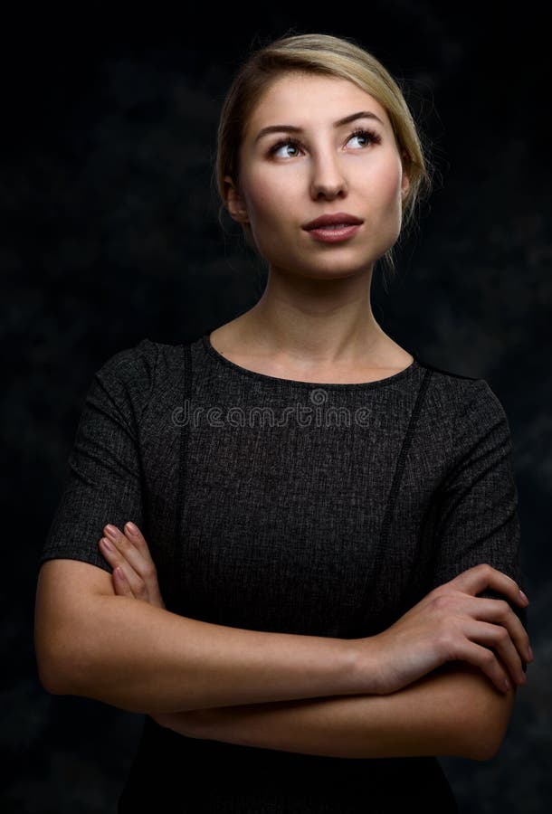 Positive Thinking Beautiful Woman Stock Photo - Image of cute, lady ...