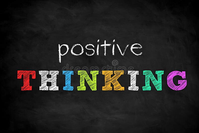 Positive Thinking Chalkboard Concept Stock Illustration - Illustration ...