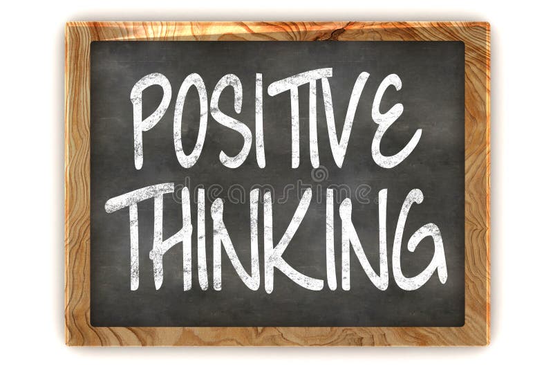 Positive Thinking Concept Blackboard Stock Illustration - Illustration ...