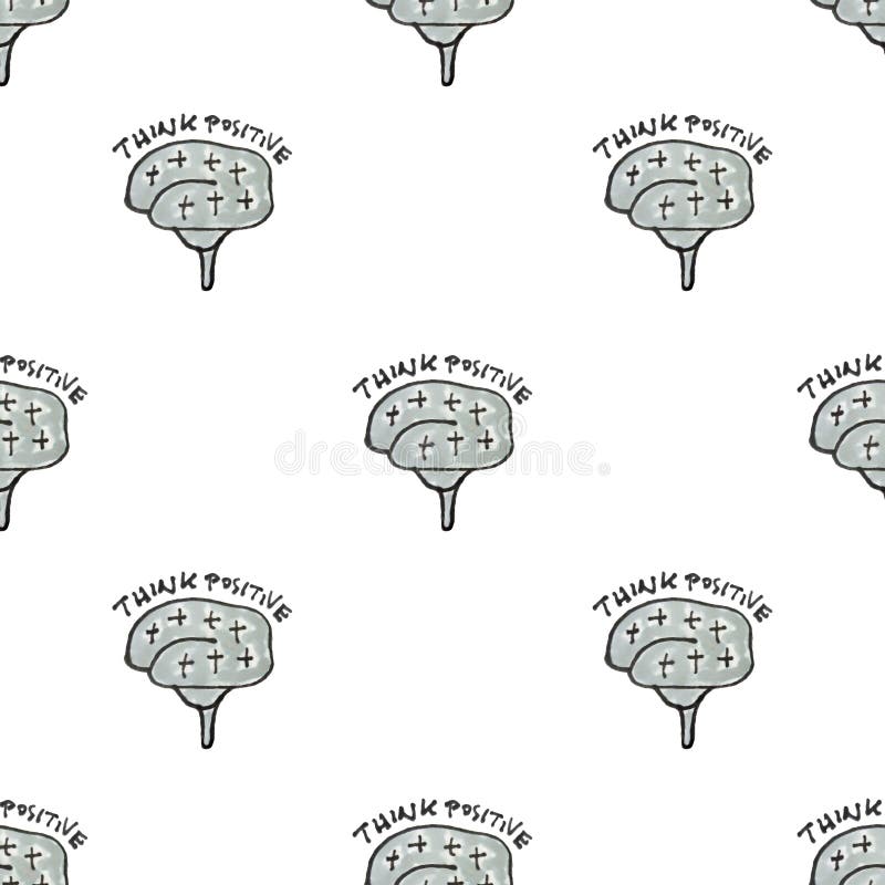 Positive Thinking Concept Drawing Stock Illustration - Illustration of ...