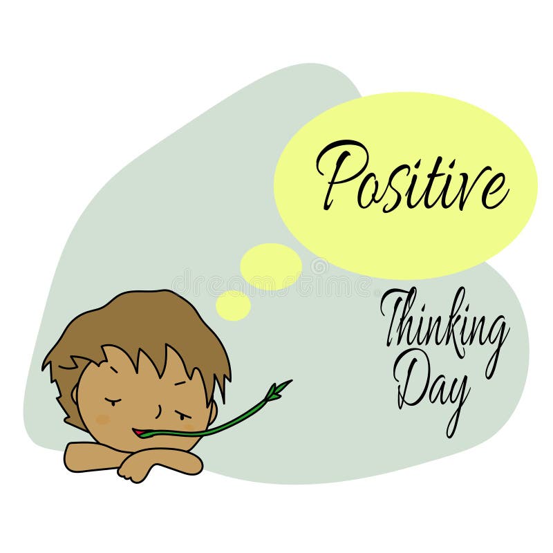Positive Thinking Day, Idea for a Cute Postcard with Positive ...
