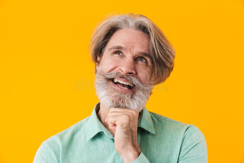 Thinking elderly man. stock image. Image of contemplation - 80491773