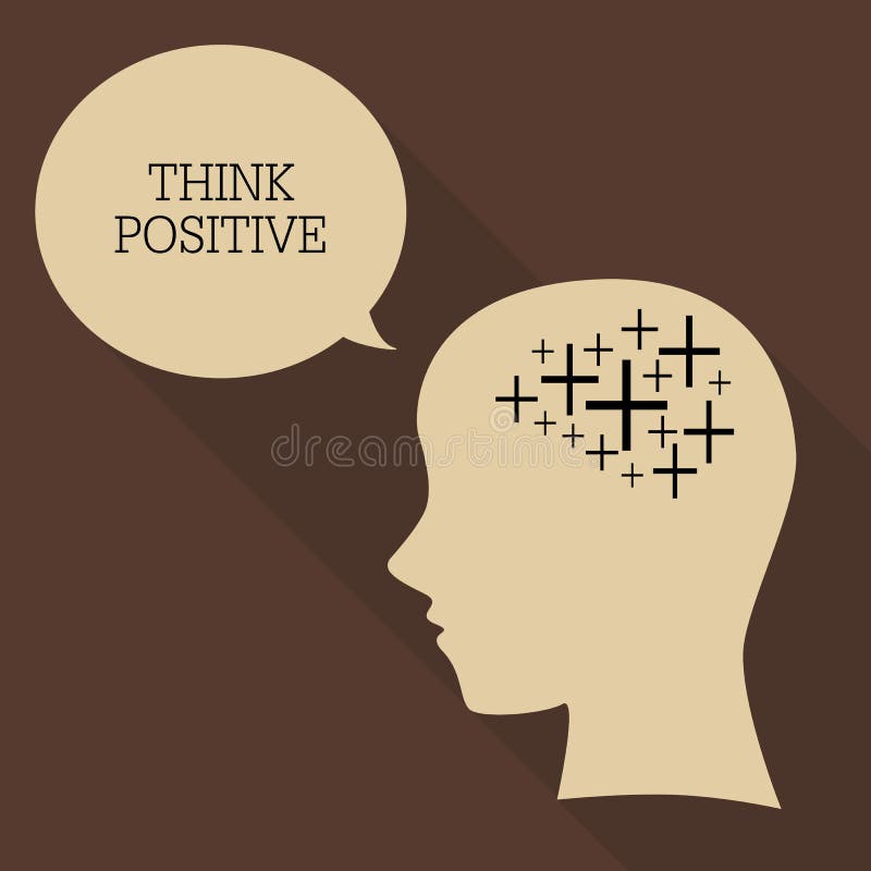 Positive thinking stock vector. Illustration of communication - 63760839