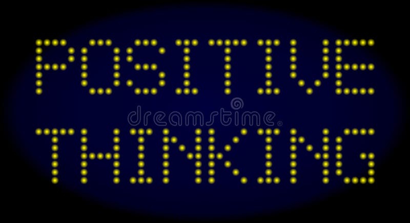 POSITIVE THINKING Led Style Message with Glowing Dots Stock Vector ...