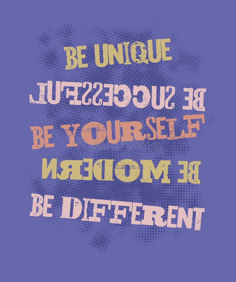 Positive Thinking and Motivational Typography Trendy Design. Be ...