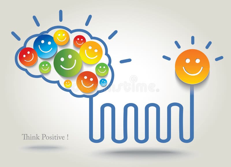 Positive thinking. stock vector. Illustration of emotion - 41230919