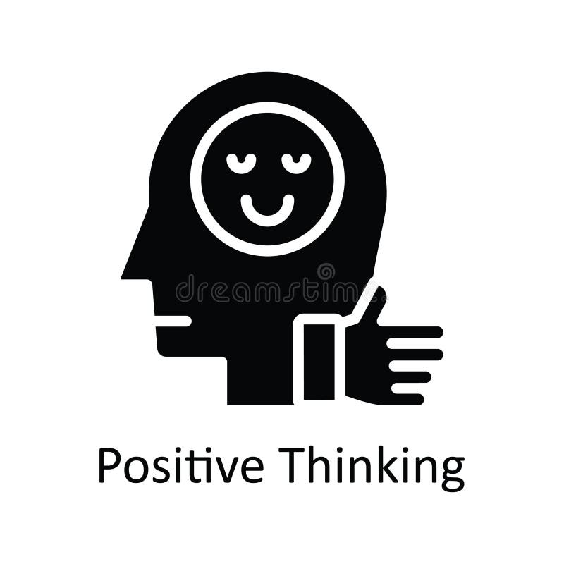 Thinking Vector Solid Icon Style Illustration. EPS 10 File Stock Illustration - Illustration of ...