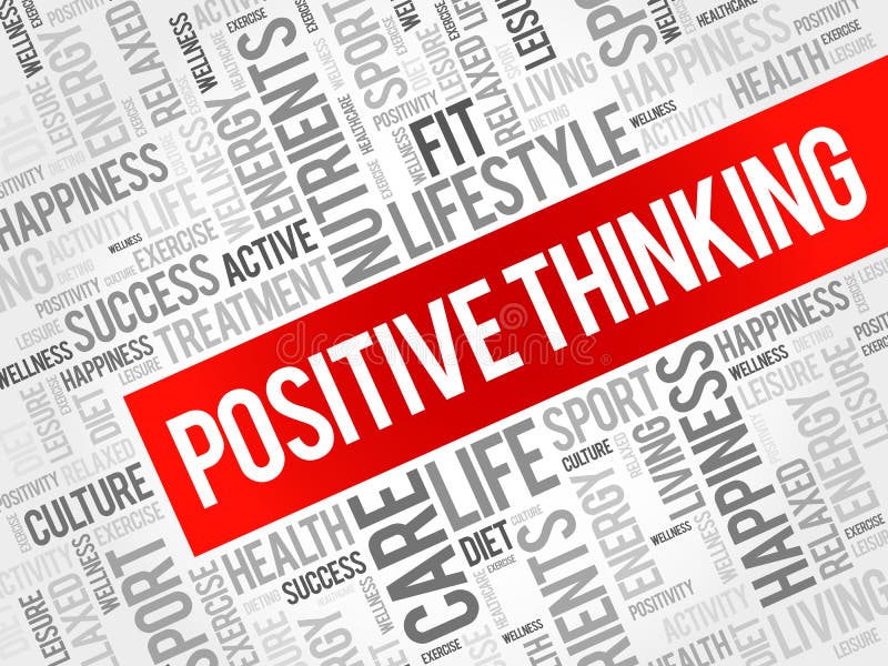 Positive Thinking Word Cloud Background Stock Illustration ...