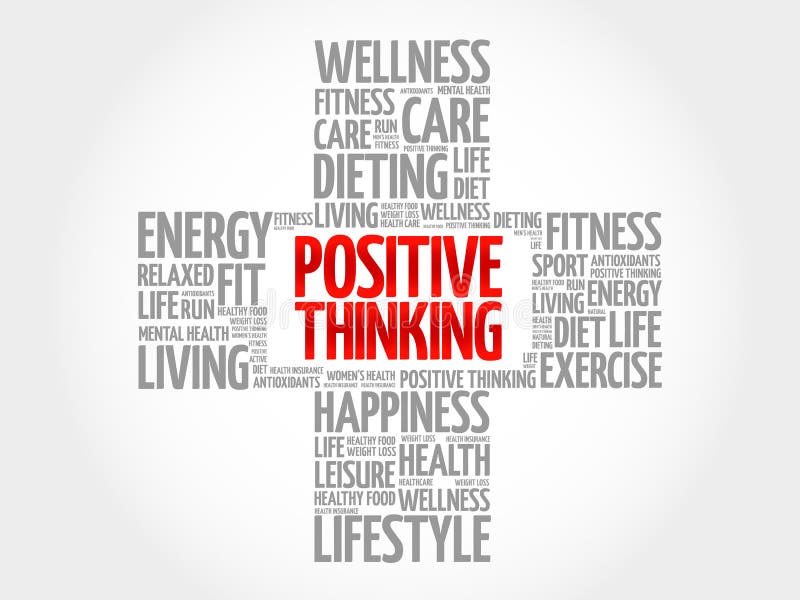 Positive Thinking Word Cloud Stock Illustration - Illustration of ...