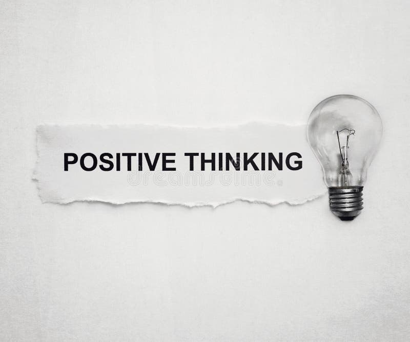 The Word Positive Thinking and Light Bulb Stock Photo - Image of idea ...