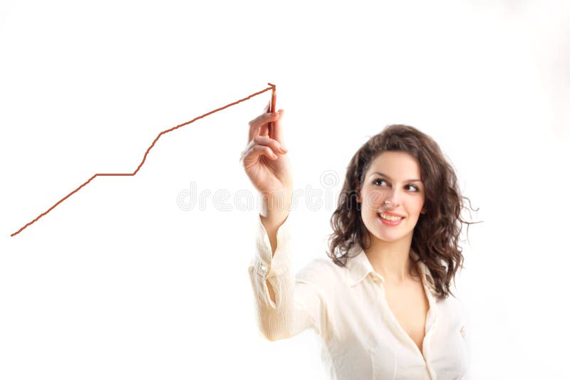 Positive trend stock image. Image of background, pencil - 13684445