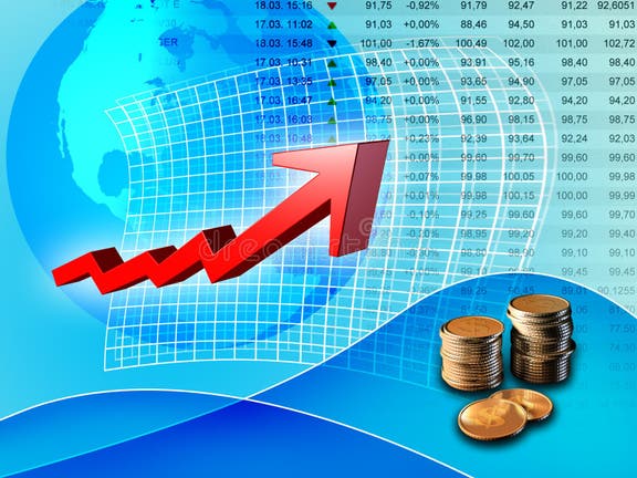 Positive trend stock illustration. Illustration of blue - 8083448