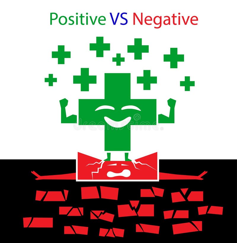 Positive Vs Negative Stock Illustrations – 191 Positive Vs Negative ...