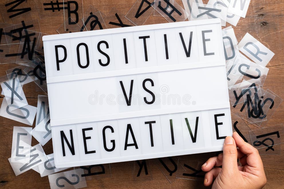Positive Vs Negative stock image. Image of design, cons - 166196069